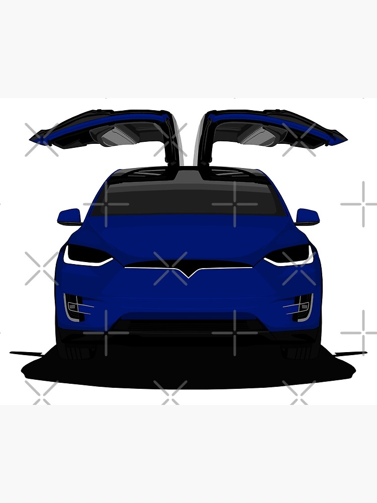 "Tesla Model X" Poster for Sale by AUTO-ILLUSTRATE | Redbubble
