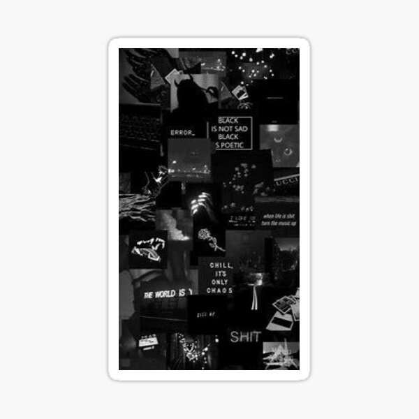 "Black aesthetic" Sticker for Sale by Regina72605 | Redbubble