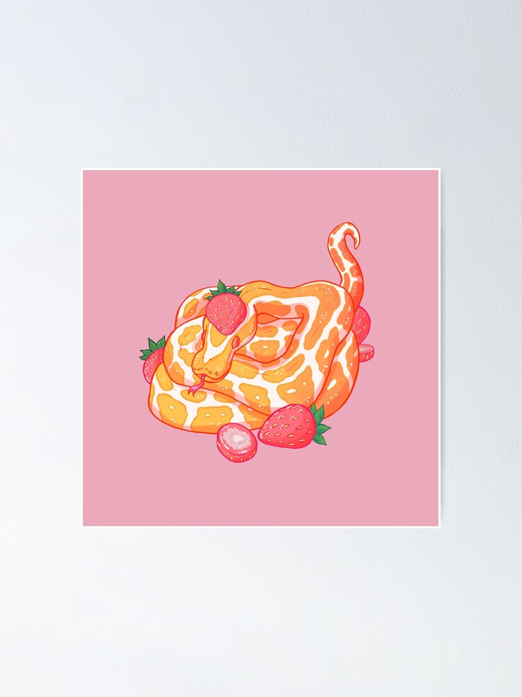 "strawberry banana ball python" Poster by pupperoni | Redbubble