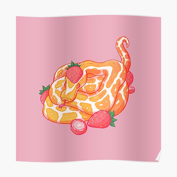 "strawberry banana ball python" Poster by pupperoni | Redbubble