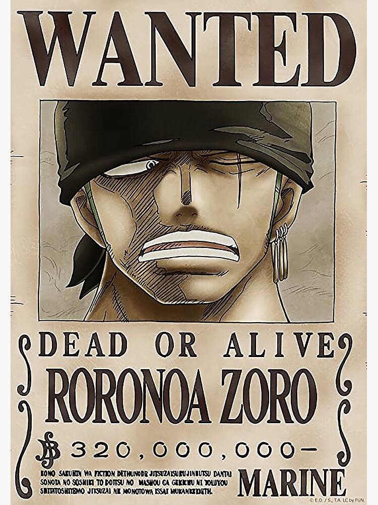 Roronoa Zoro Wanted Poster By Larryficarts On Deviantart