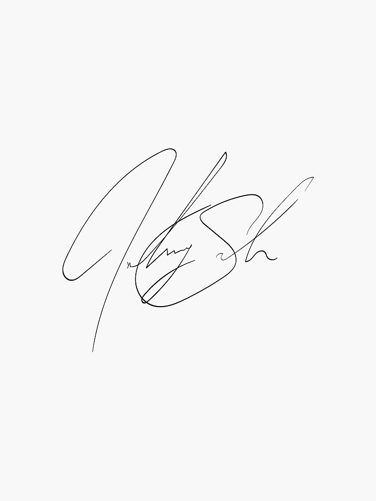 "NCT2020 JOHNNY Signature" Sticker by megso | Redbubble