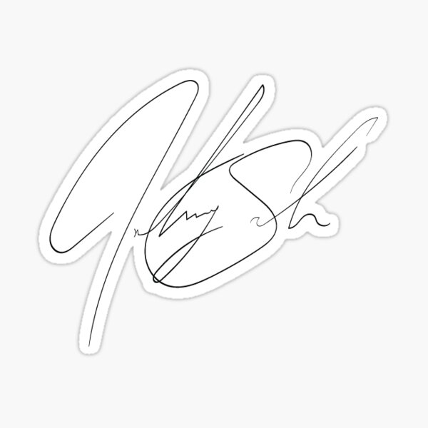 "NCT2020 JOHNNY Signature" Sticker by megso | Redbubble