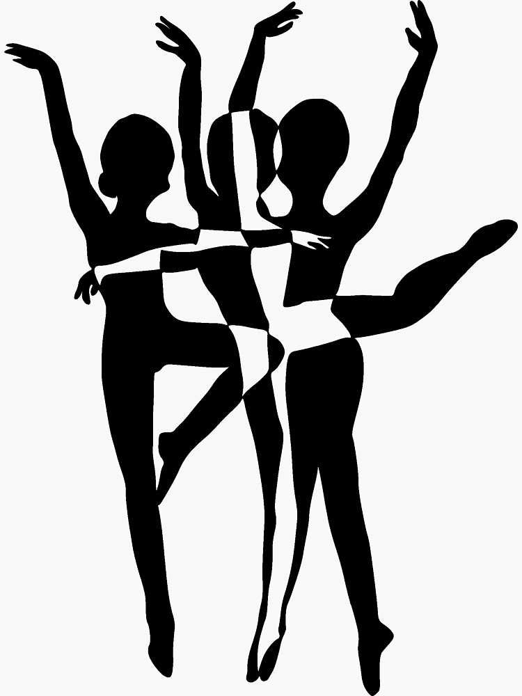 "Three Girls Dancing" Sticker by Arisuxds | Redbubble