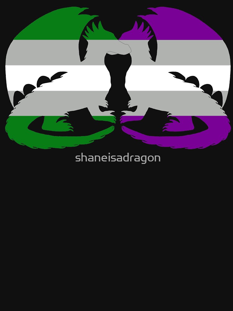 Grayromantic Graysexual Pride Dragons T Shirt By Shaneisadragon