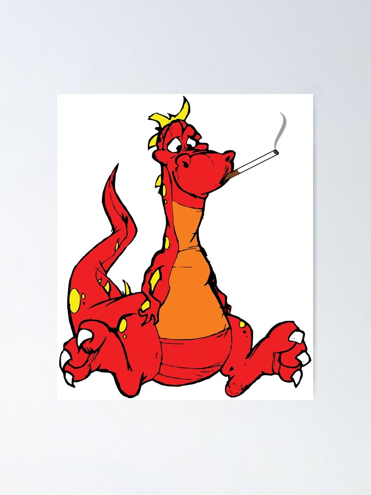 "Smoking Dragon" Poster by fugit00 | Redbubble