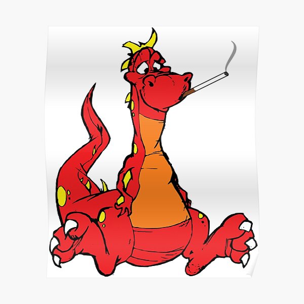 "Smoking Dragon" Poster by fugit00 | Redbubble
