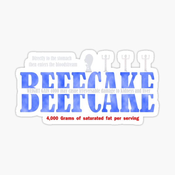 "Beefcake weight gain 4000 " Sticker for Sale by ValhallaViking | Redbubble