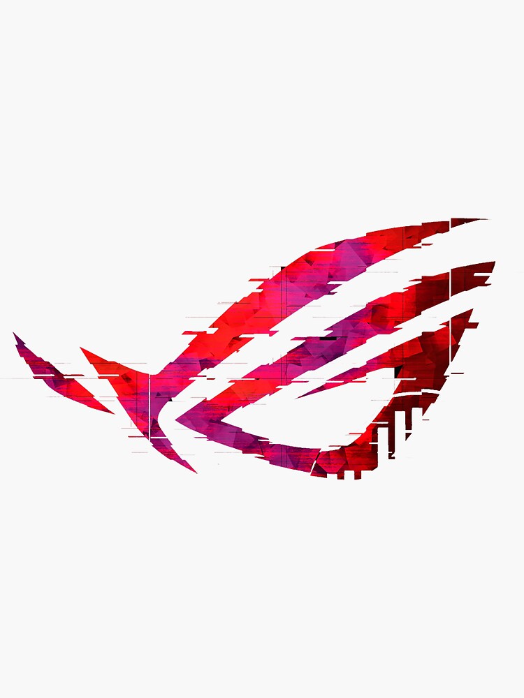 "Asus Rog Strix - Black and Red Design" Sticker for Sale by ArtxcL ...