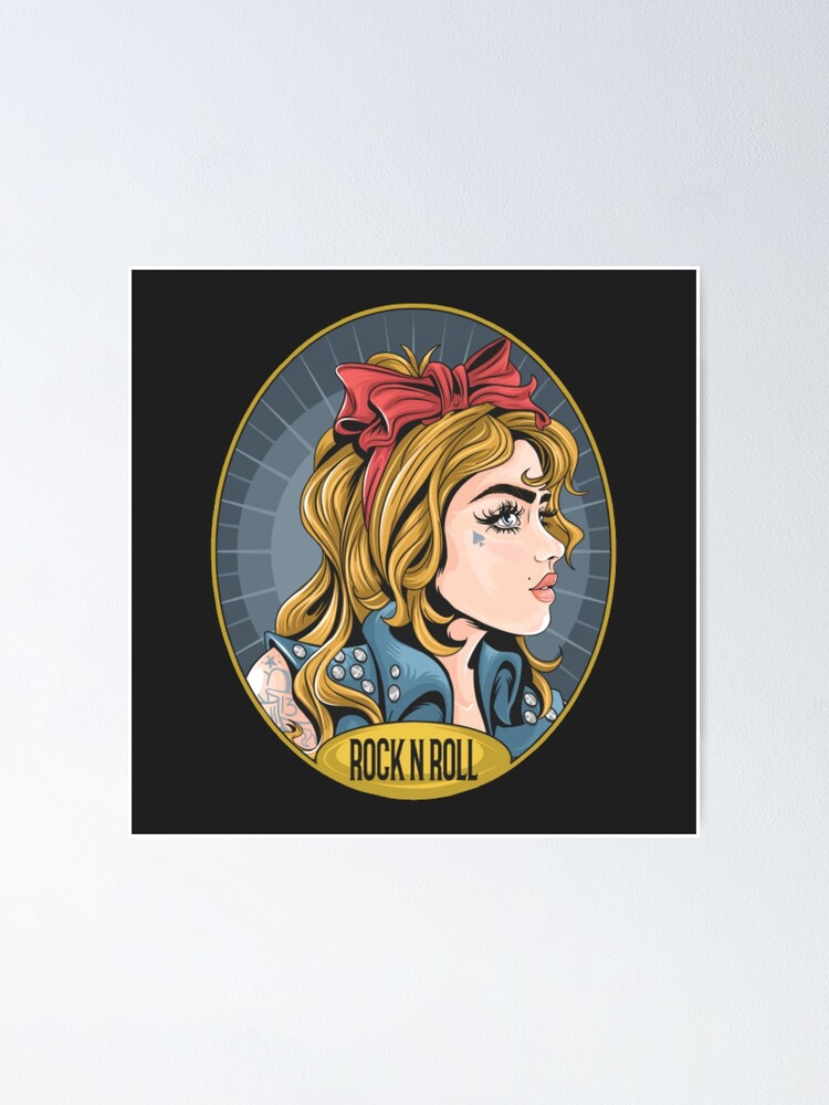 "Rock Girl" Poster by kawaiistudio | Redbubble