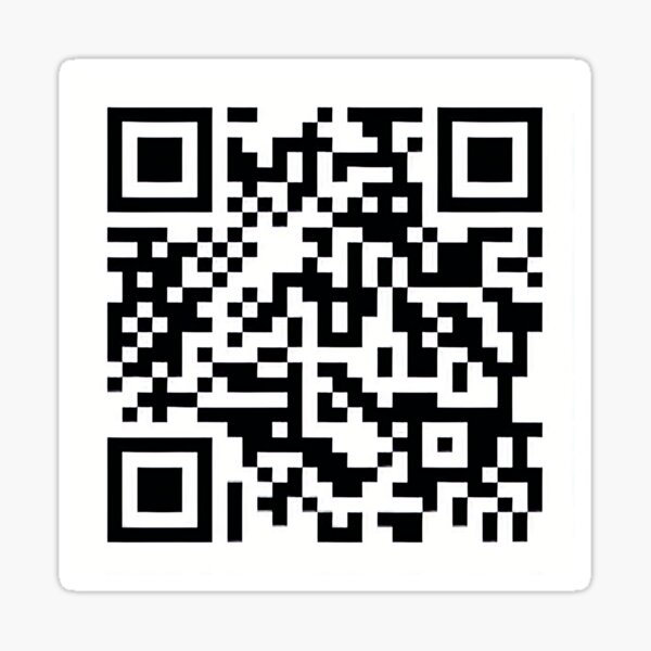Qr Code For Never Gonna Give You Up Stickers | Redbubble