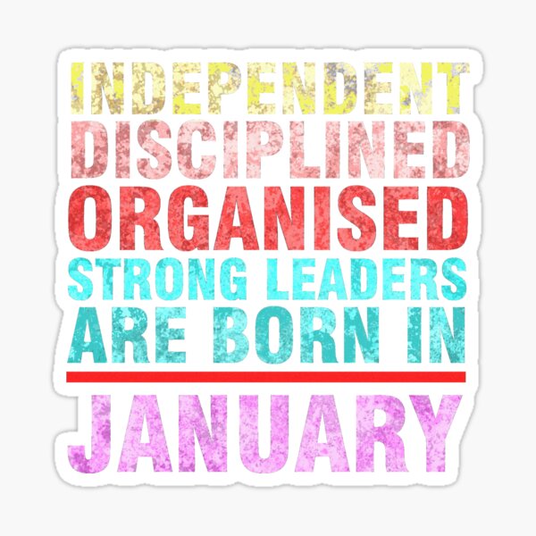 "January birthday quotes" Sticker by aktiveaddict | Redbubble