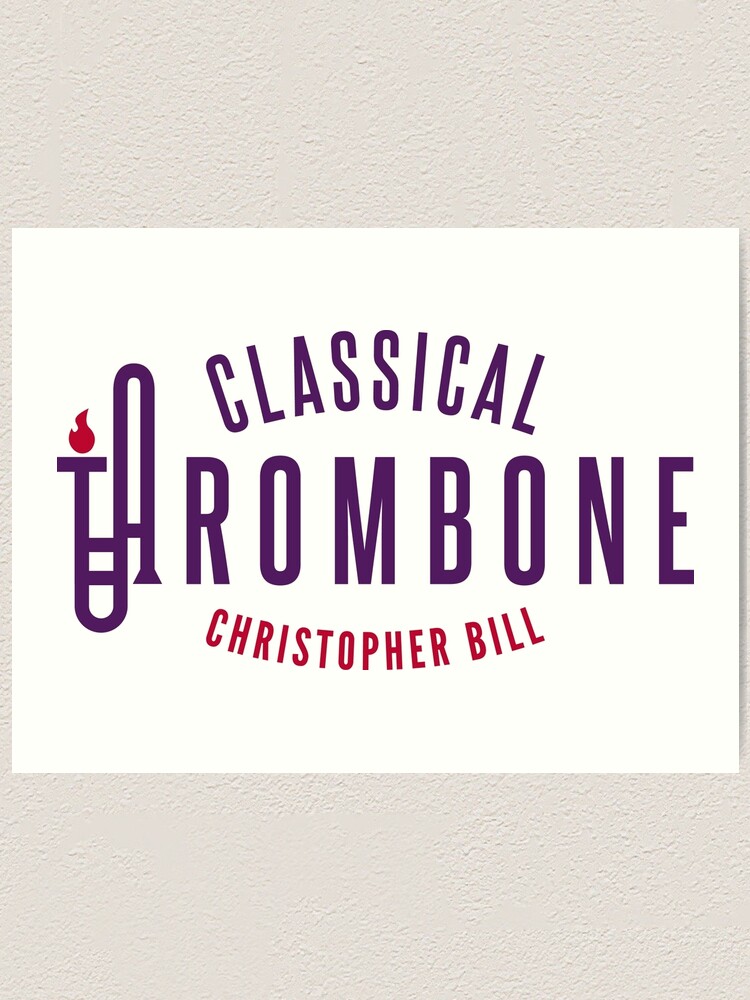 "Classical Trombone Full Color Logo" Art Print for Sale by cbleezy ...