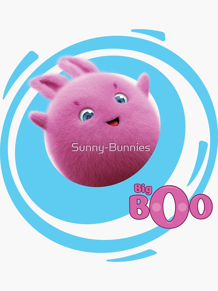 "Sunny Bunnies - Boo on blue!" Sticker for Sale by Sunny-Bunnies ...