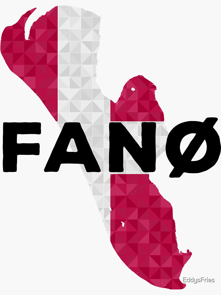 "Fanø Denmark Island Fanø Polygon Silhouette Map" Sticker by EddysFries ...