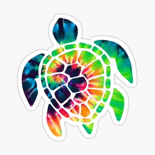 "Watercolor Sea Turtle Tie Dye Trippy Psychedelic" Sticker for Sale by ...