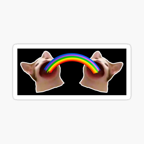 "Meme Pop Cats - Rainbow" Sticker for Sale by NissaArt | Redbubble