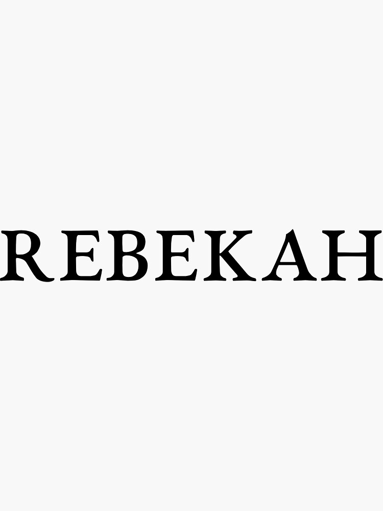 "REBEKAH" Sticker by art-by-maddie | Redbubble