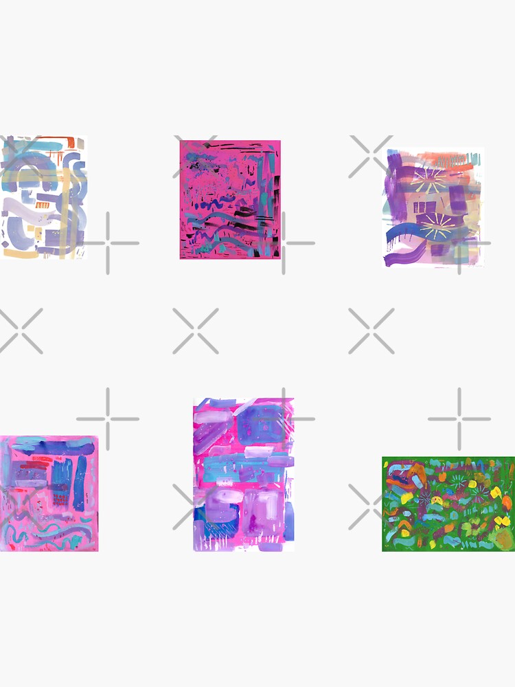 "Abstract Sticker Pack " Sticker by ColleenBeersArt | Redbubble