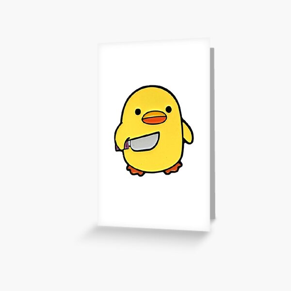"Nette Ente Mit Messer Entlein Meme" Grußkarte von vibeytees | Redbubble