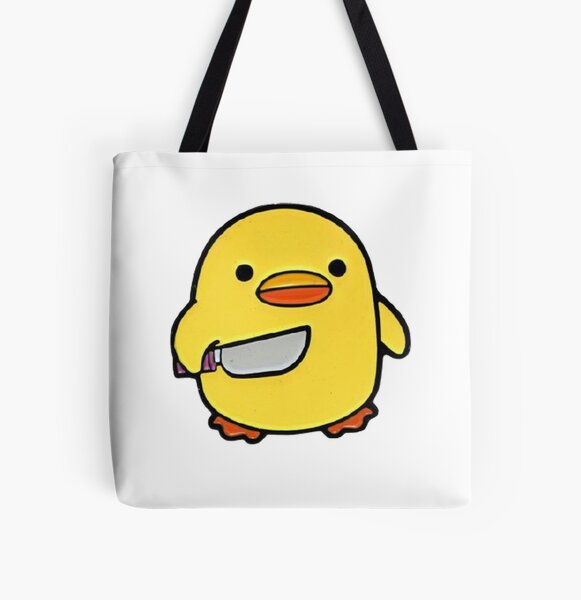 "Cute Duck With Knife Duckling Meme" Tote Bag for Sale by vibeytees ...