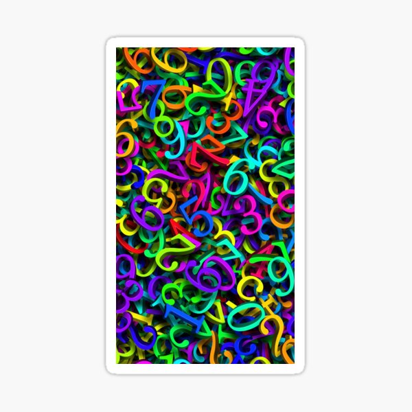 "numbers style" Sticker for Sale by Bo9Shop | Redbubble