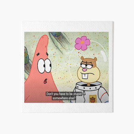 "Spongebob - Patrick and Sandy" Art Board Print by bubble0bum | Redbubble