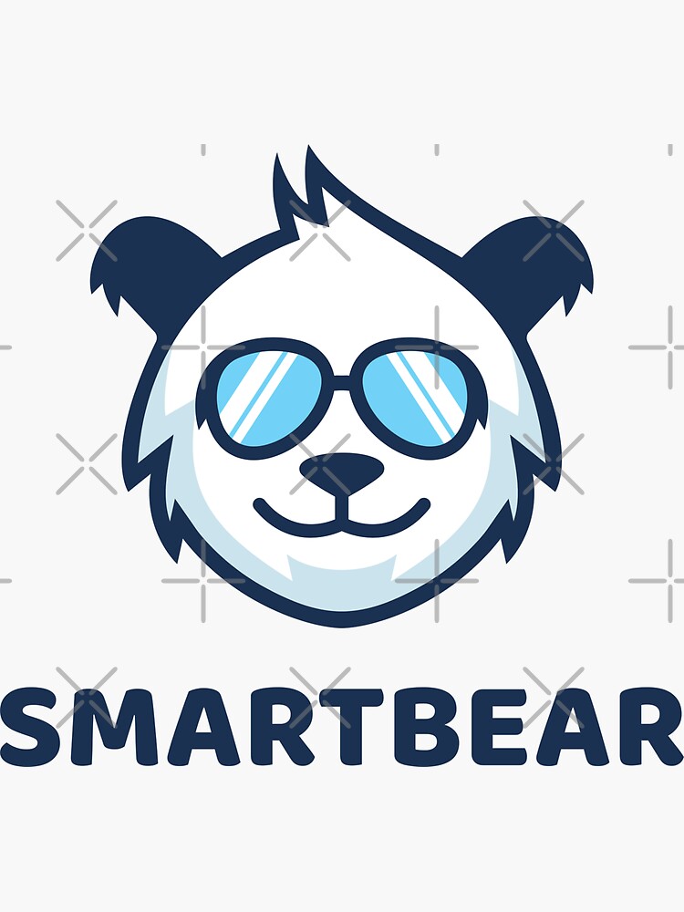"Smart Bear Design" Sticker for Sale by Yo0oY | Redbubble