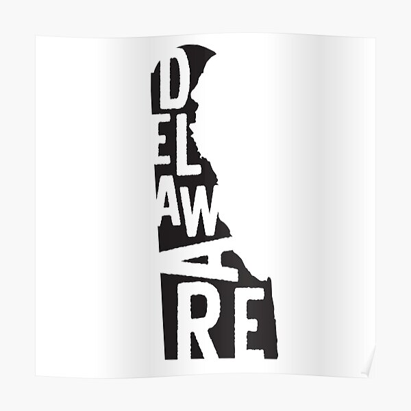 "Delaware State Design | Vintage Delaware Lettering Graphic | Delaware ...