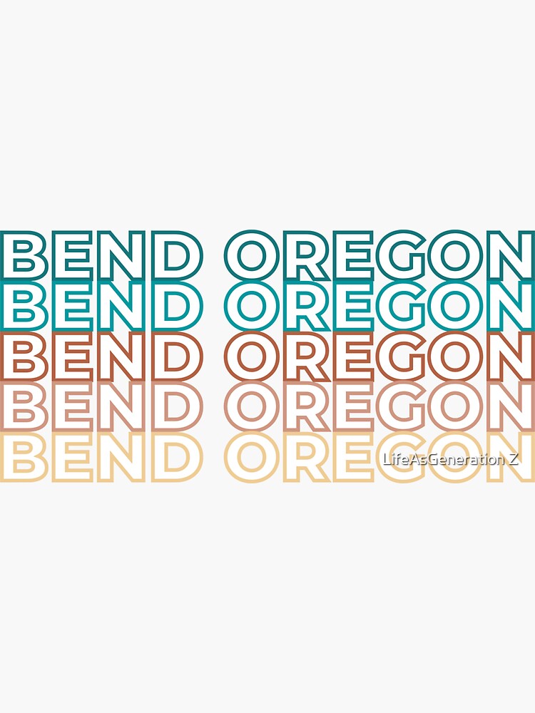 "BEND OREGON" Sticker for Sale by 4-gabe | Redbubble