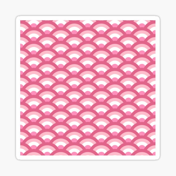 "Pink Waves Pattern" Sticker for Sale by Sozai | Redbubble