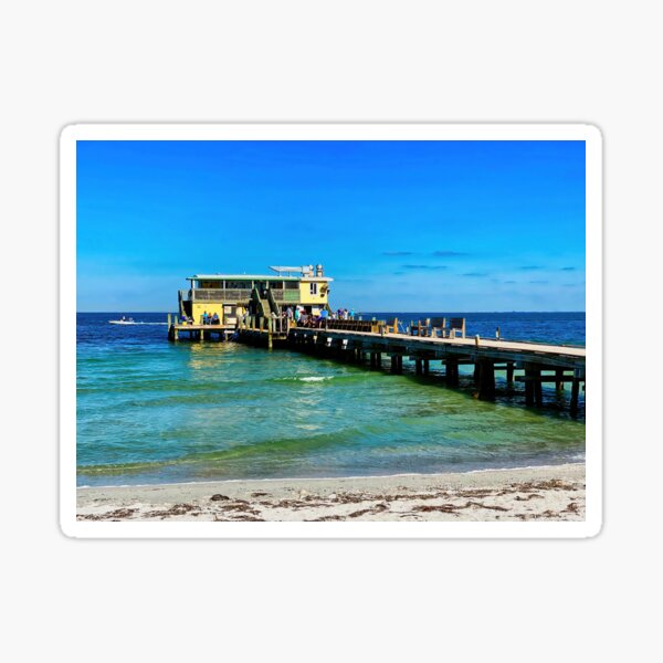 "Rod 'n Reel Pier" Sticker for Sale by cosmosjon | Redbubble
