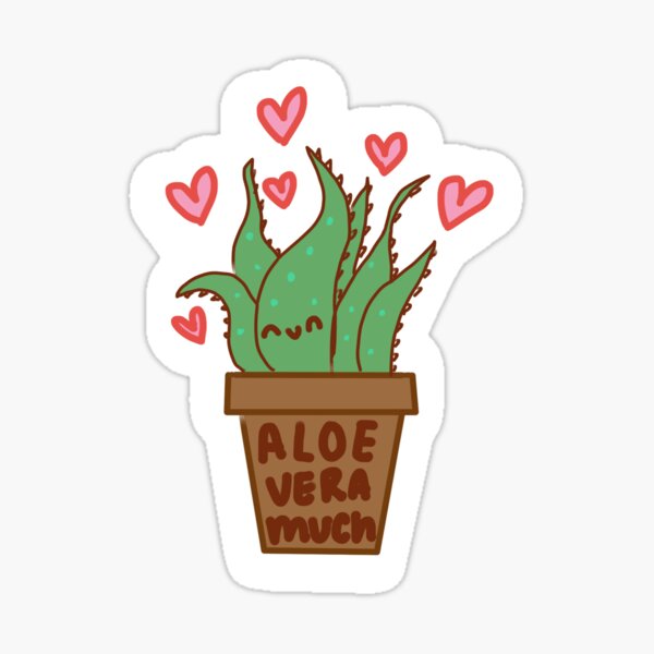 "Aloe Vera Much" Sticker for Sale by elisebelize | Redbubble