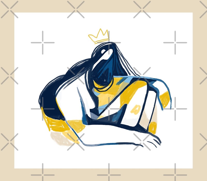 "The Sad Queen with line art" by CassetteBleue | Redbubble