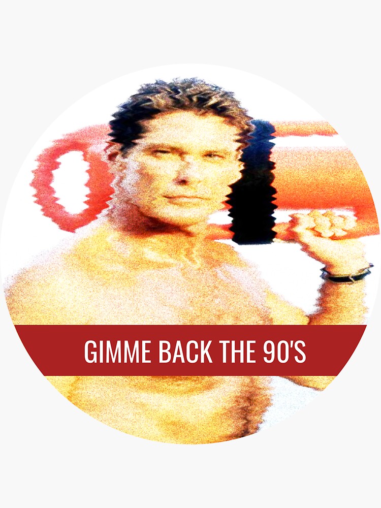 "Gimme back the 90's " Sticker for Sale by whatiamnot | Redbubble
