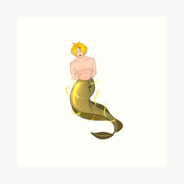"Mermaid Denki from BNHA" Art Print for Sale by Pbanjelly | Redbubble