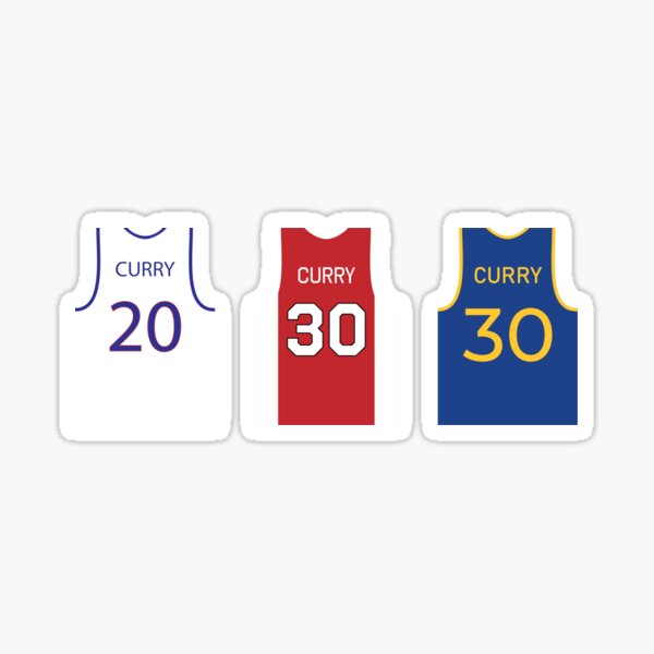 "Steph Curry Jersey History" Sticker for Sale by WalkDesigns | Redbubble