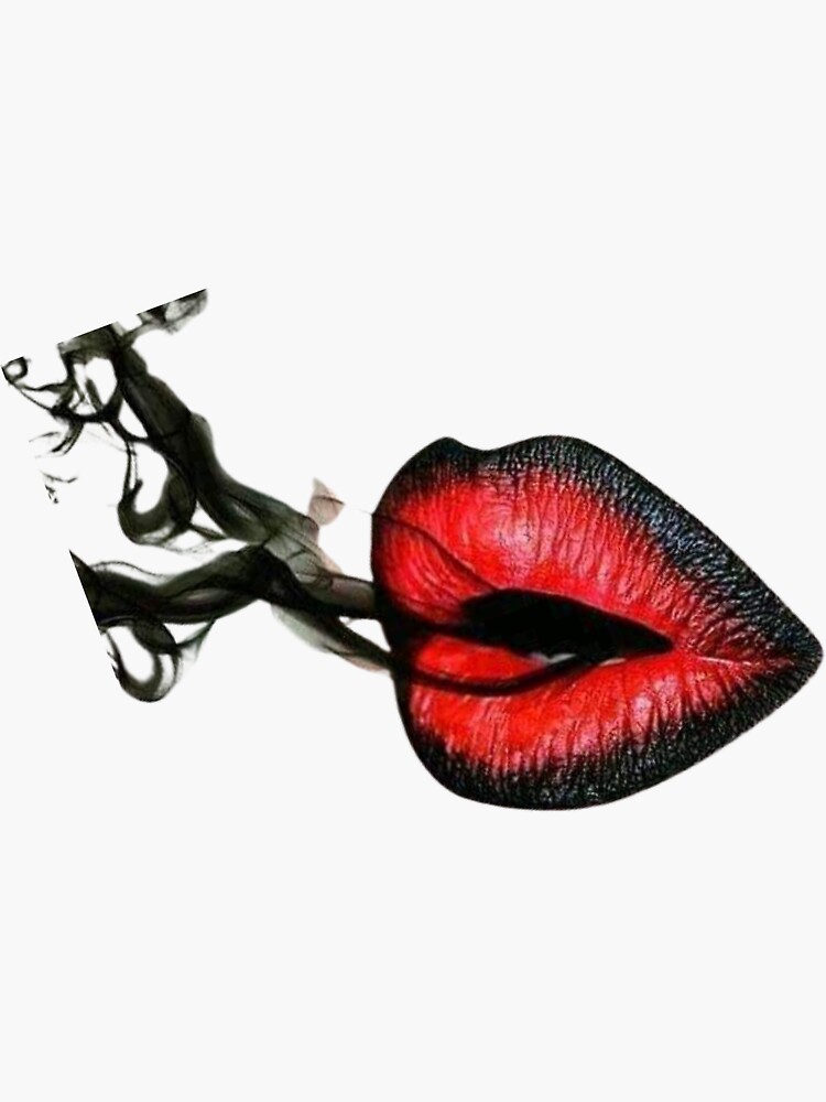 "smoker's lips" Sticker by walmaw | Redbubble