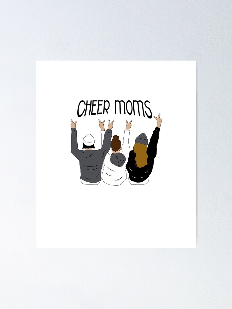 "Cheer Moms" Poster for Sale by SVGDesignIdeas | Redbubble
