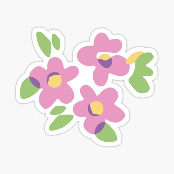 "Cottagecore Light Pink Watercolor Flowers " Sticker for Sale by ...