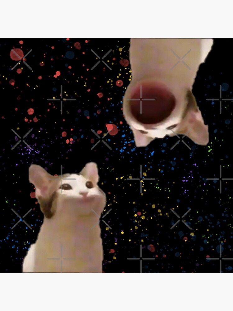 "Bop Bop Cat (Splatter Paint Background)" Poster for Sale by snak13 ...