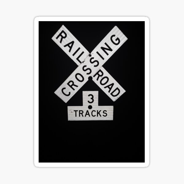 "Railroad Crossing 3 Tracks" Sticker for Sale by jerry2016 | Redbubble
