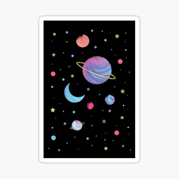 "Planets" Sticker for Sale by TheFluffySide | Redbubble