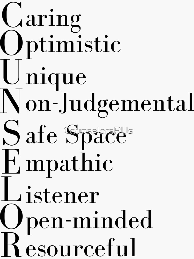 "Counselor Acrostic Poem" Sticker for Sale by CounselorsRUs | Redbubble