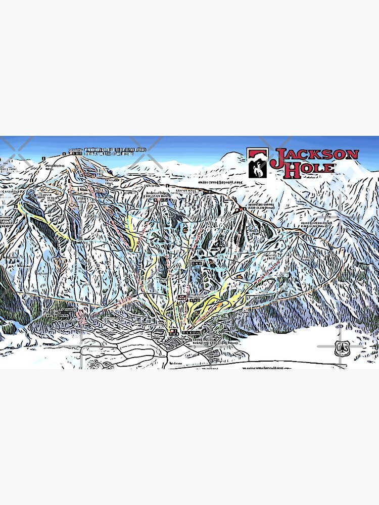 "Jackson Hole Map" Photographic Print for Sale by Del0860 | Redbubble