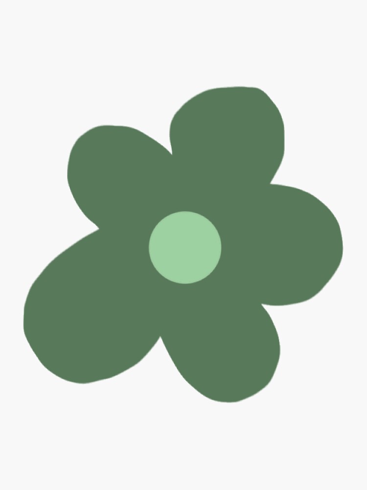 "Green Flower" Sticker for Sale by snoelleart | Redbubble