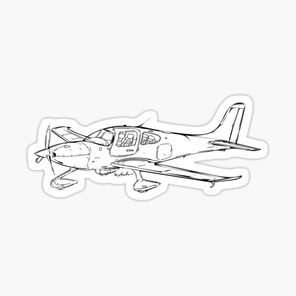 "Cirrus SR-22 " Sticker by Statepallets | Redbubble