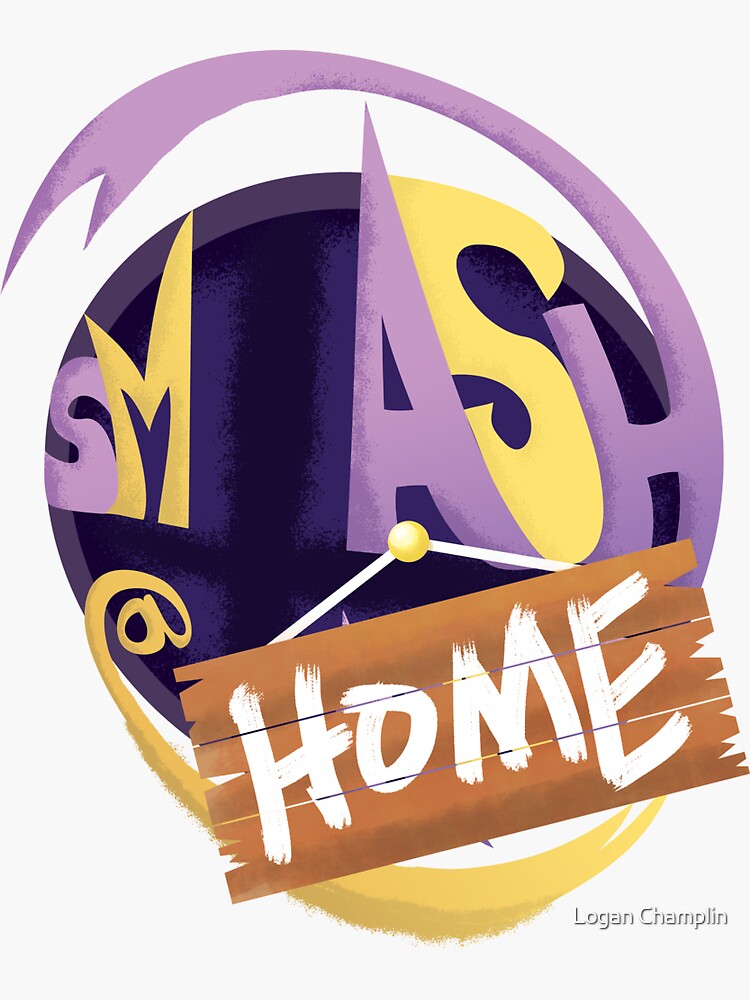 "Smash @ Home" Sticker for Sale by champlincreativ | Redbubble