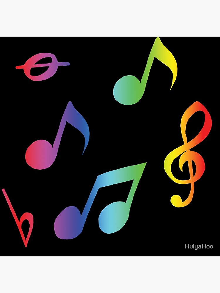 "Rainbow Music Notes and Treble Clef" Poster for Sale by HulyaHoo ...