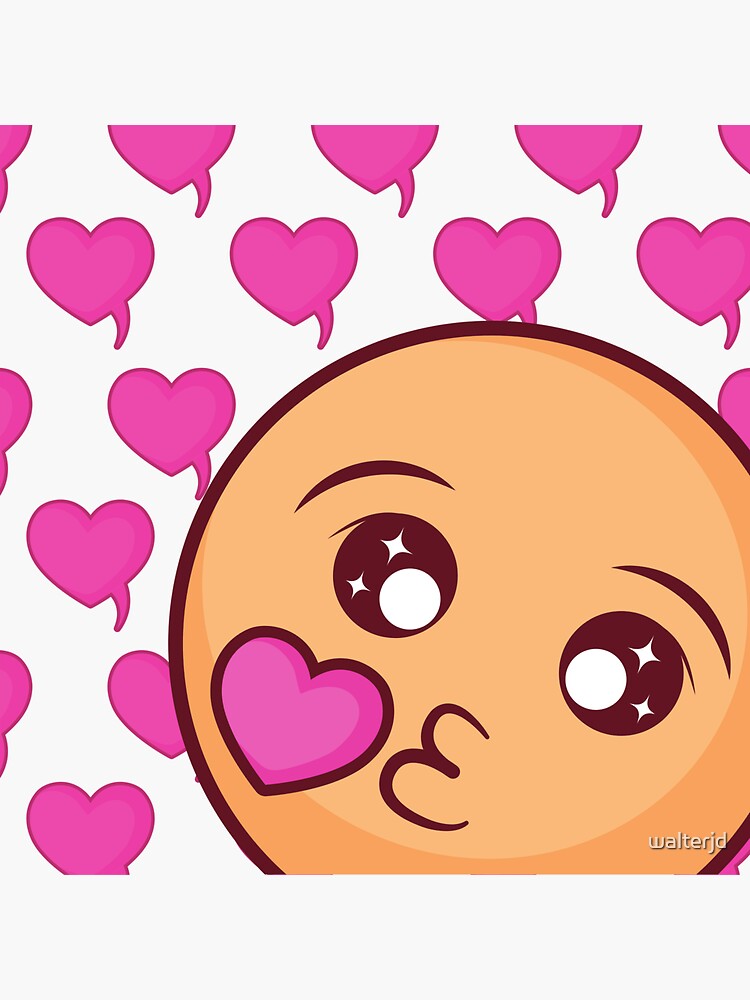 "Kiss face " Sticker by walterjd | Redbubble